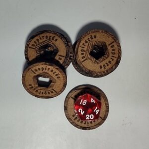 Token de inspiração para RPG em MDF